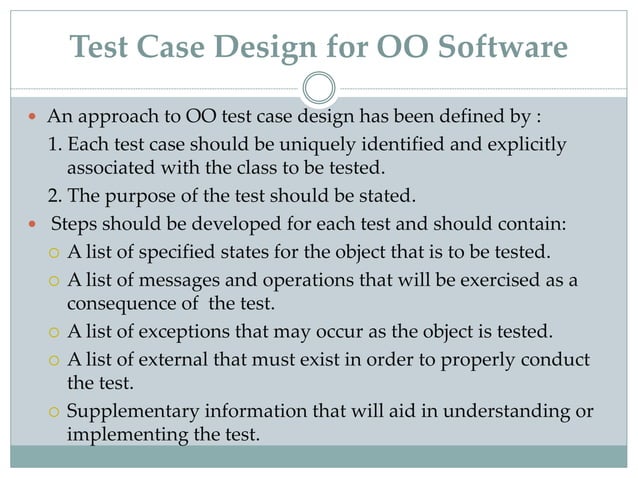 Object Oriented Testing | PPTX