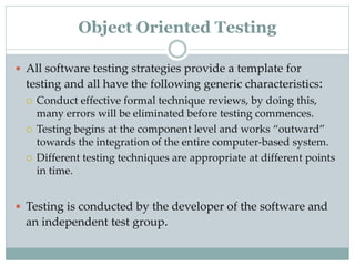 Object Oriented Testing | PPTX