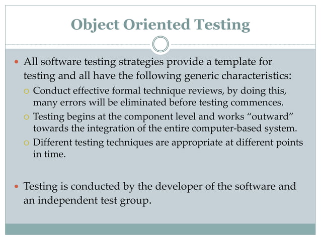 Object Oriented Testing | PPTX
