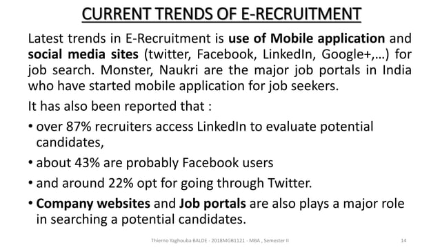 E-Recruitment | PPT
