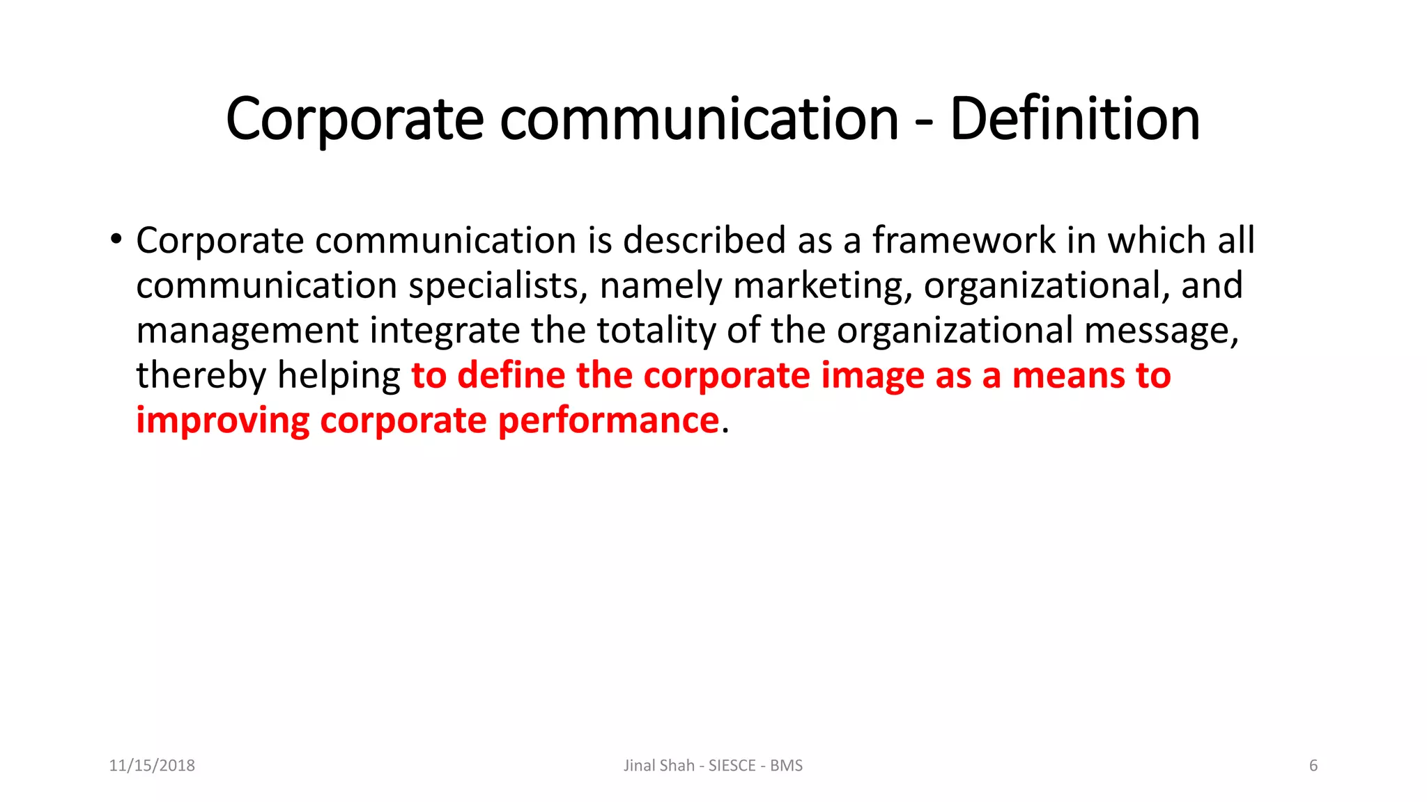 Corporate Communication and Public Relations Module 1 | PPTX