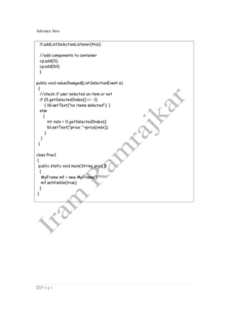 Tybsc it sem5 advanced java_practical_soln_downloadable | PDF