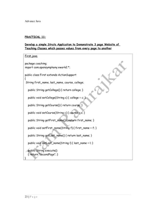 Tybsc it sem5 advanced java_practical_soln_downloadable | PDF