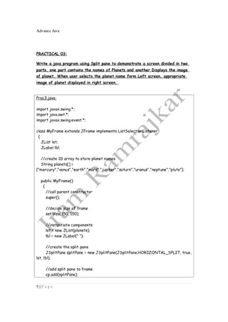Tybsc it sem5 advanced java_practical_soln_downloadable | PDF