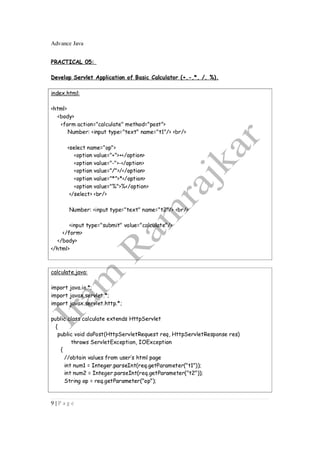 Tybsc it sem5 advanced java_practical_soln_downloadable | PDF