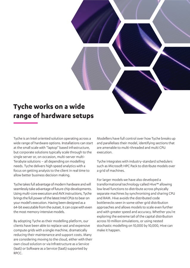 Tyche financial modelling | PDF