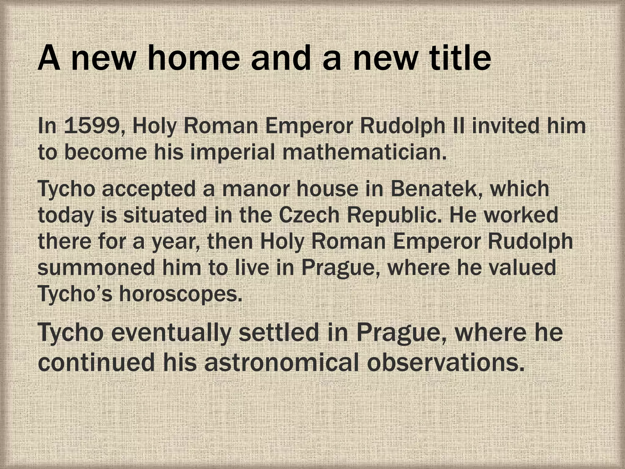 Tycho Brahe Rock Star of His Day | PPTX
