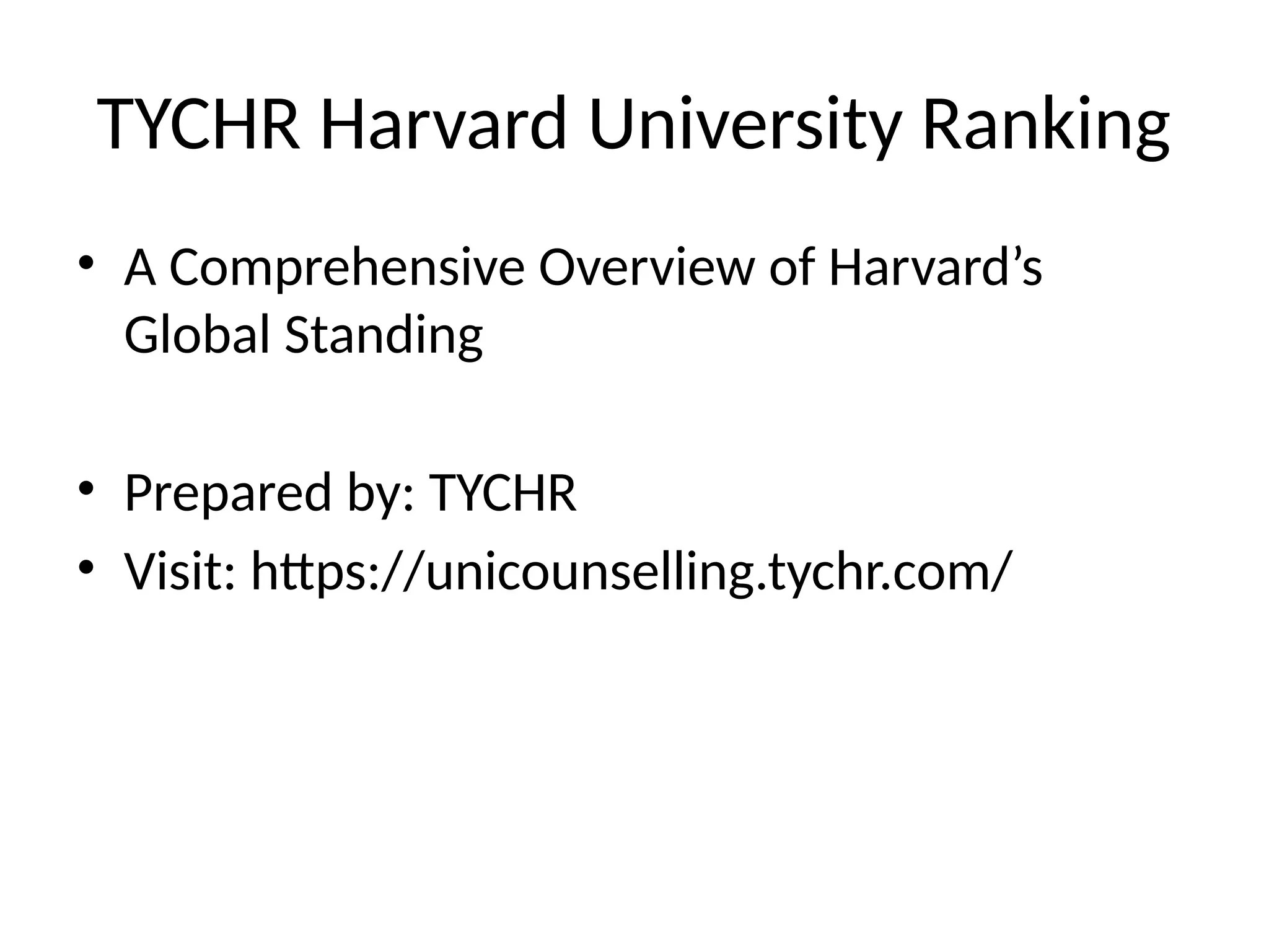 TYCHR_Harvard_University_Ranking. pptx | PPTX