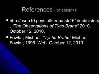 Tyco Brahe | PPT
