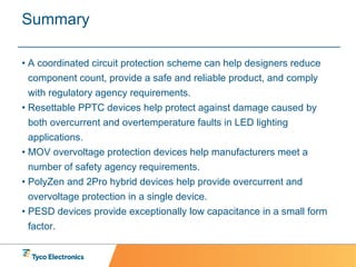 Circuit Protection Considerations for LED Lighting | PPT