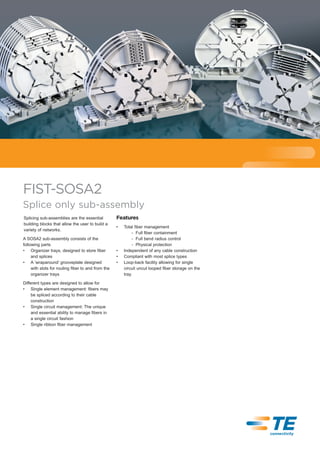 Tyco Electrionics FIST SOSA2 Cable Splices | PDF