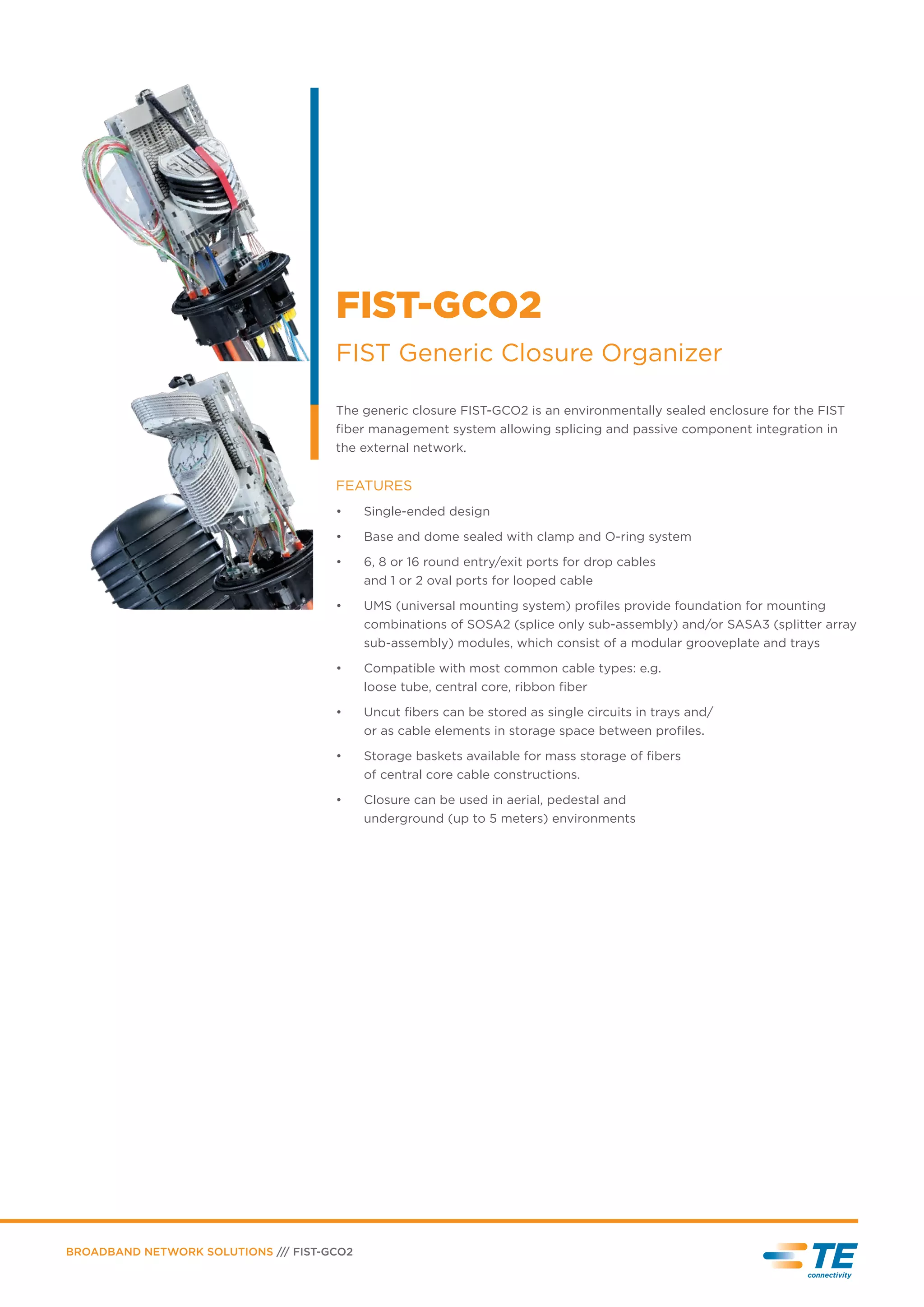 Tyco FIST-GCO2 FIST Generic Closure Organiser | PDF | 3-D Graphics ...