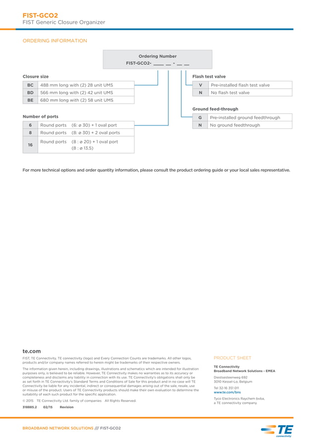 Tyco FIST-GCO2 FIST Generic Closure Organiser | PDF | 3-D Graphics ...