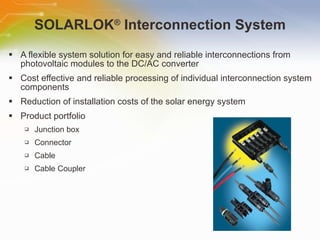 SOLARLOK Connector System | PPT