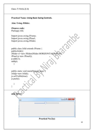 T.Y.B.S.CS Advance Java Practicals Sem 5 Mumbai University | PDF