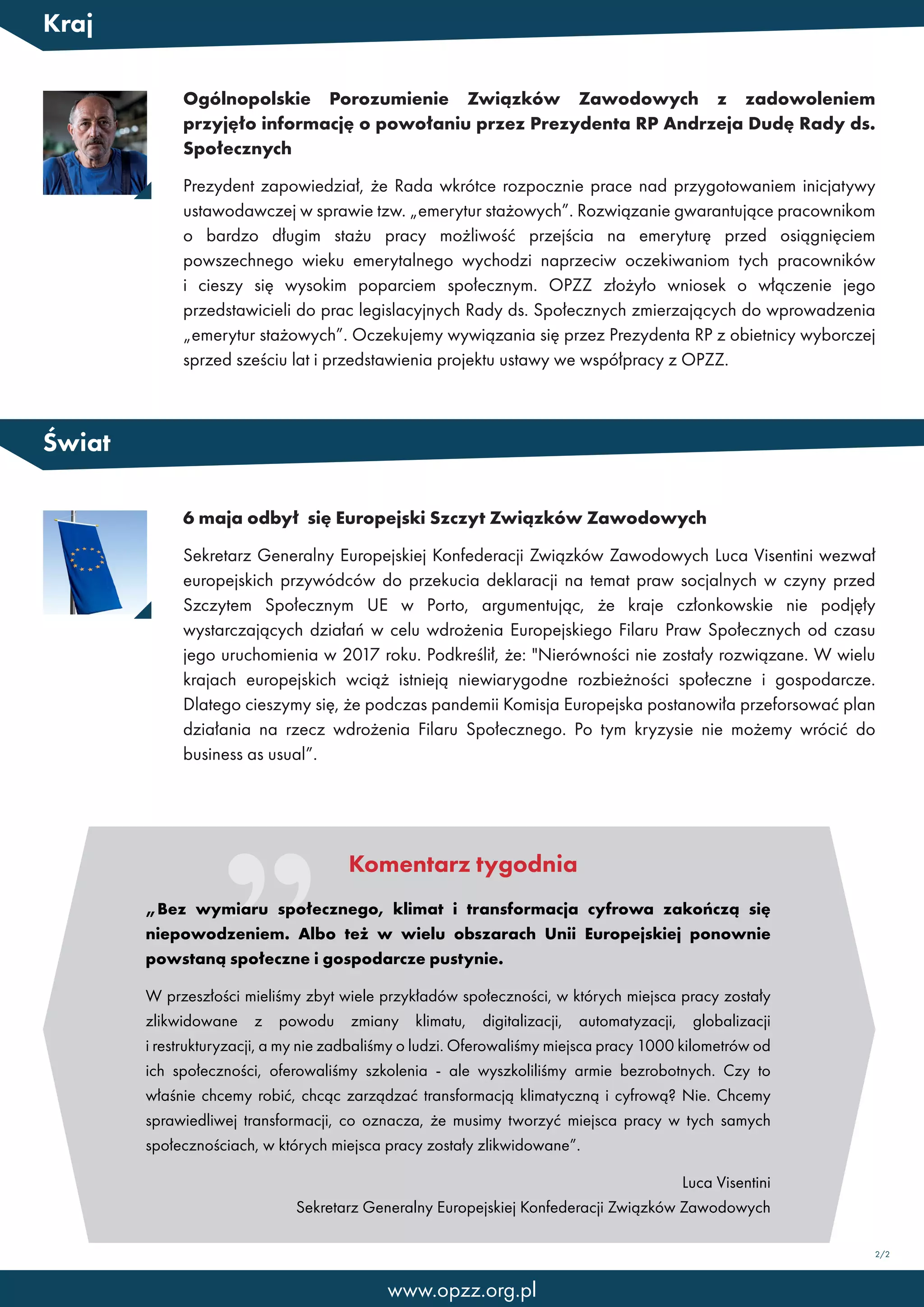 Tydzień z OPZZ 14-05-2021 | PDF