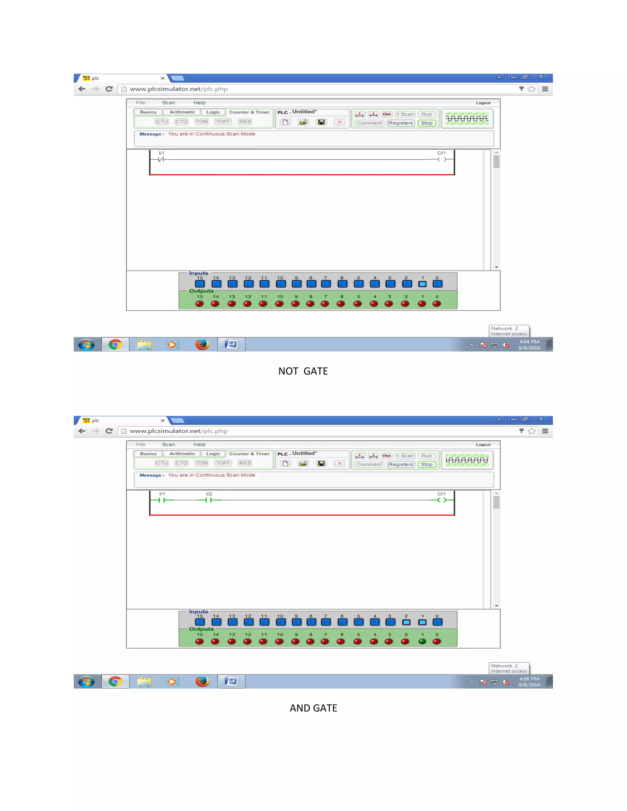 Tyej practical on online plc siimulator Logic gates | DOC