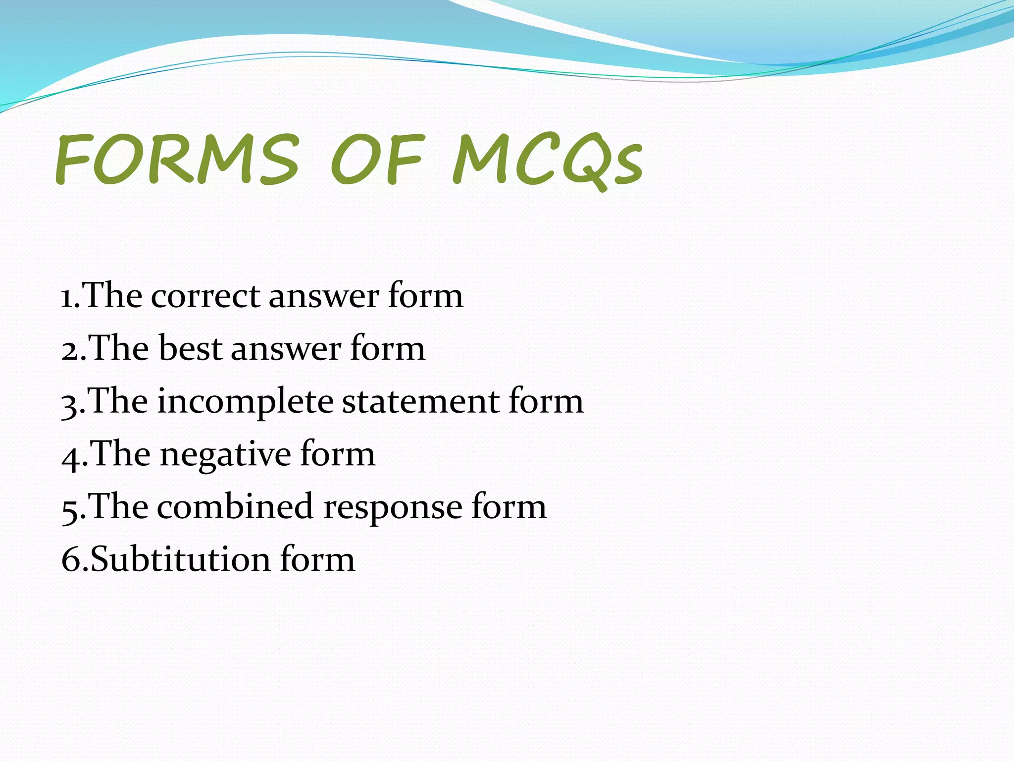 Objective Types of test... | PPTX