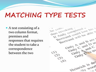 Objective Types of test... | PPTX