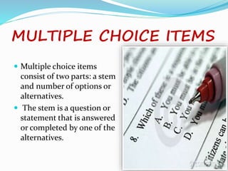 Objective Types of test... | PPTX