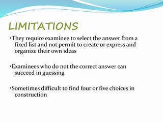 Objective Types of test... | PPTX