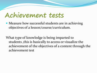 Objective Types of test... | PPTX