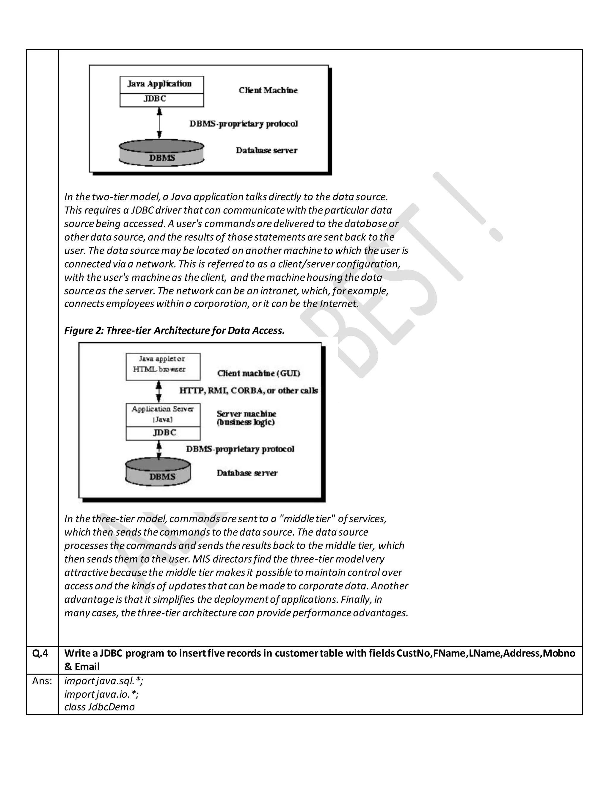 TY.BSc.IT Java QB U4 | PDF