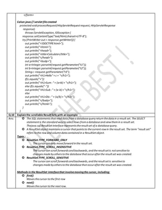 TY.BSc.IT Java QB U4 | PDF