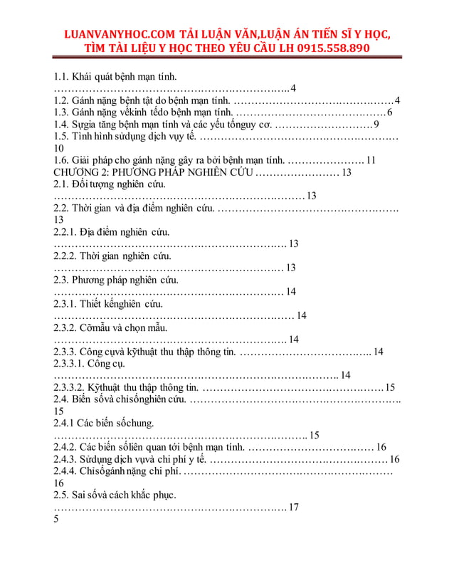 Ty le hien mac mot so benh man tinh va ganh nang chi phi ho gia dinh ...