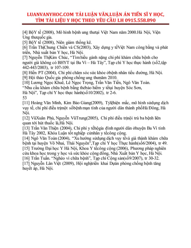 Ty le hien mac mot so benh man tinh va ganh nang chi phi ho gia dinh ...