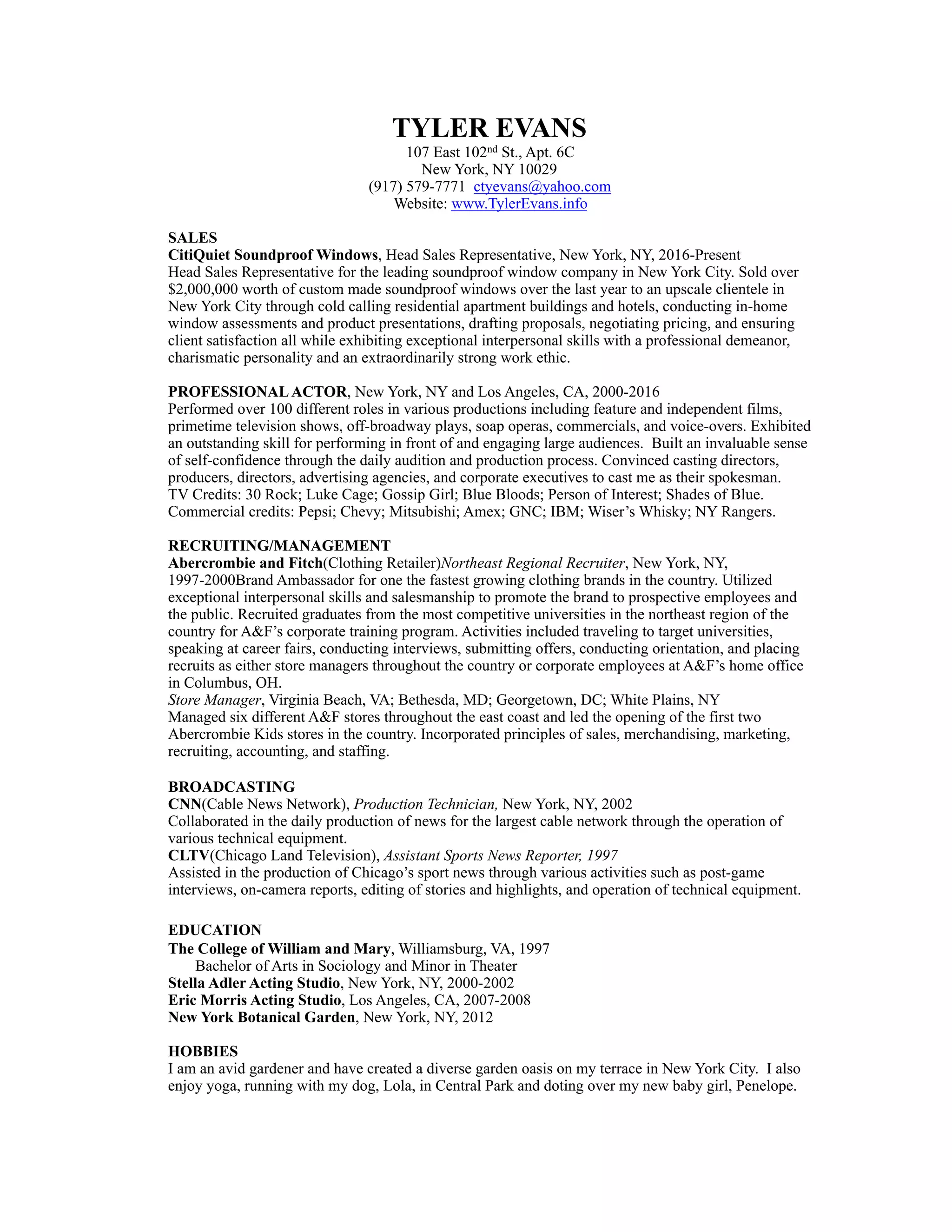 Tyler evans resume | PDF