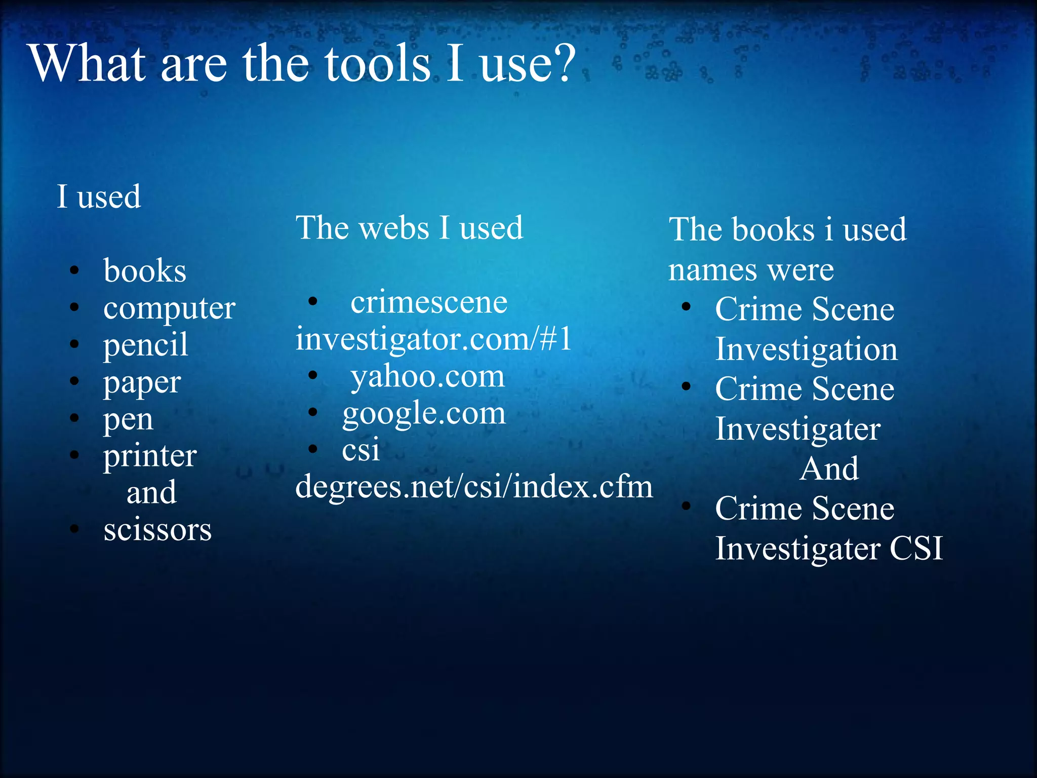 Tyler latimer csi | PPT