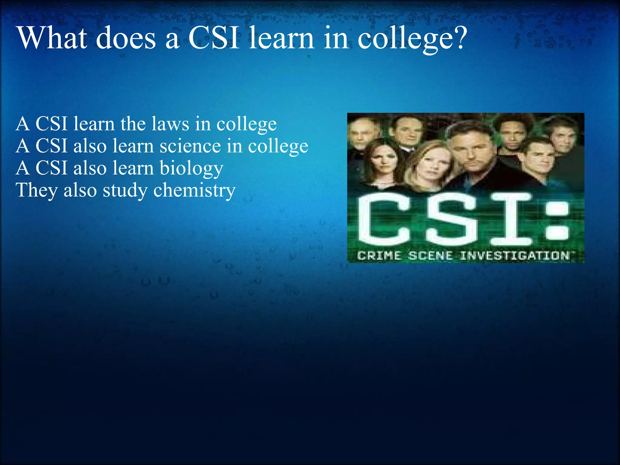 Tyler latimer csi | PPT