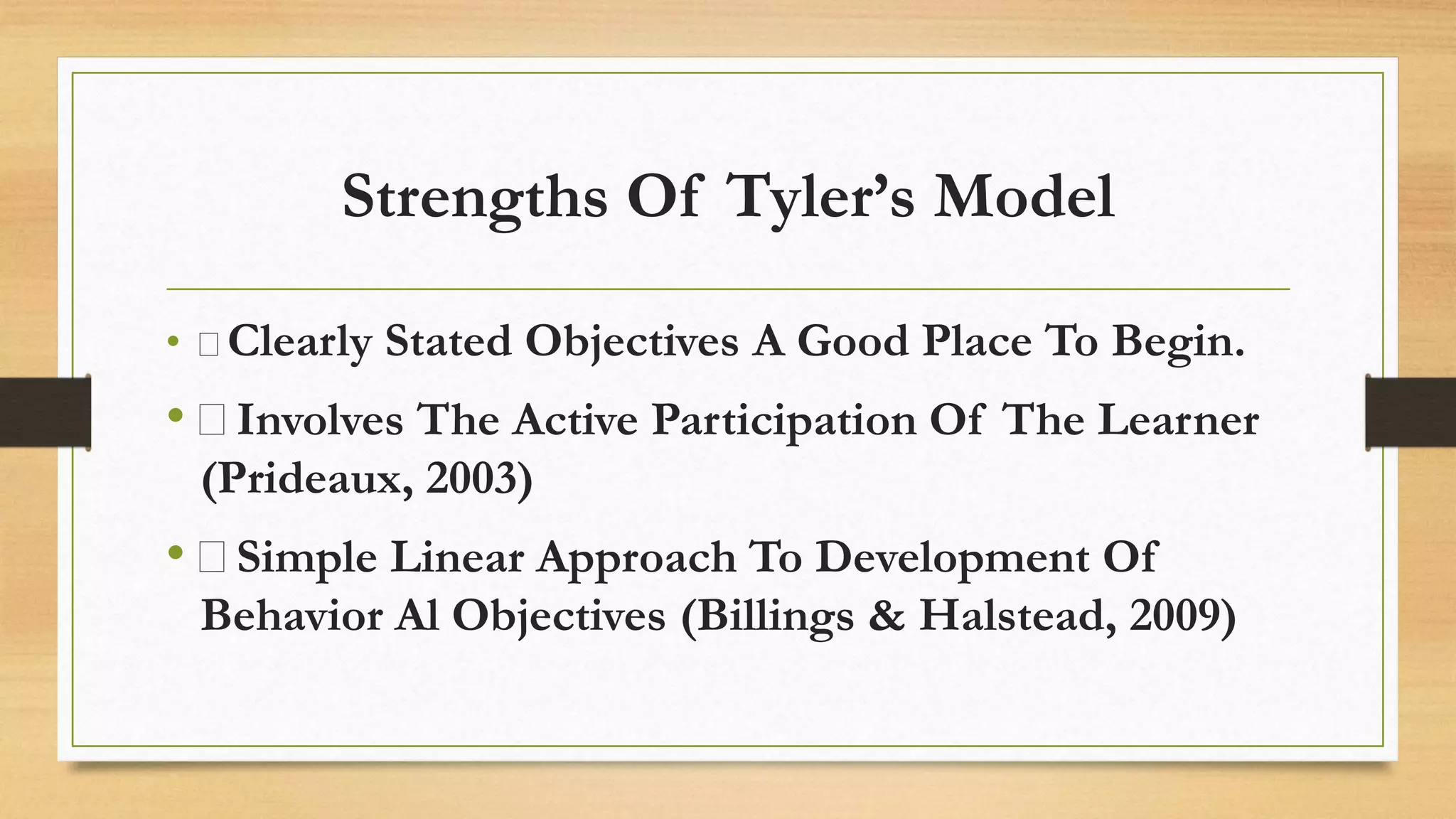Tyler model of curriculum development | PPTX