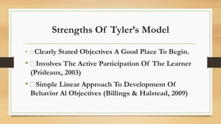 Tyler model of curriculum development | PPTX
