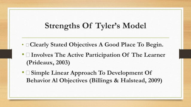 Tyler model of curriculum development | PPTX
