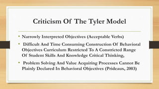Tyler model of curriculum development | PPTX
