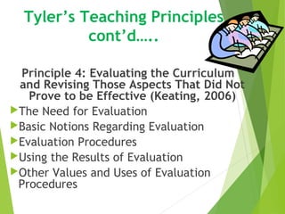 Tyler objective model | PPT