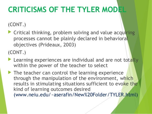 Tyler's Objective Model (TOM)