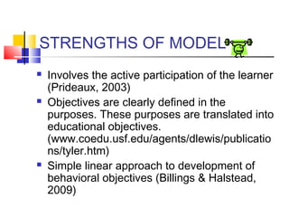 Tyler objective model group presentation | PPT