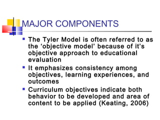 Tyler objective model group presentation | PPT