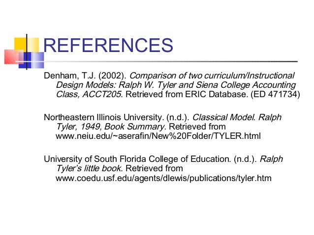 Tyler objective model group presentation