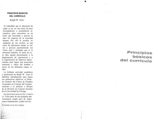 Tyler ralph w principios basicos del curriculo ocr | PDF