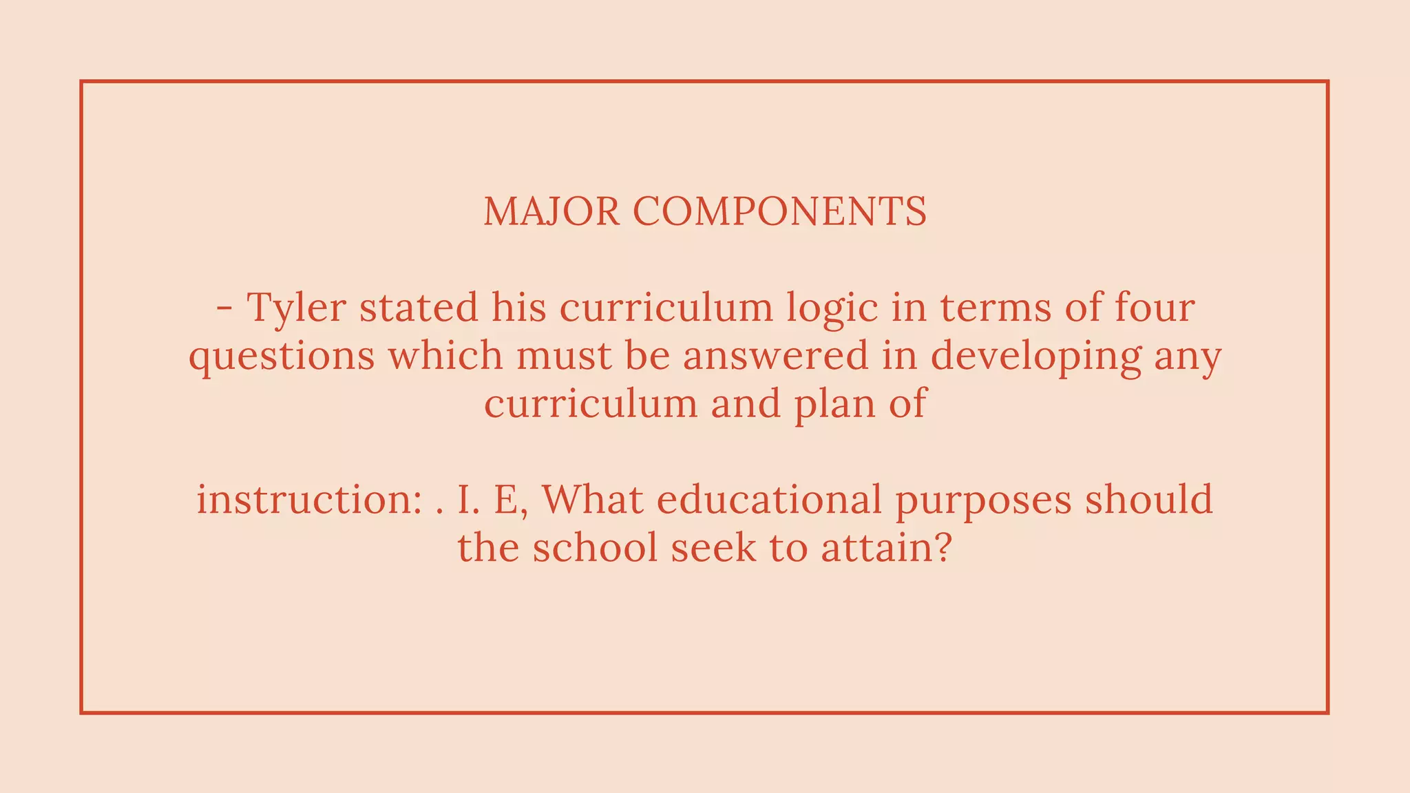 Tylers curriculum model | PDF