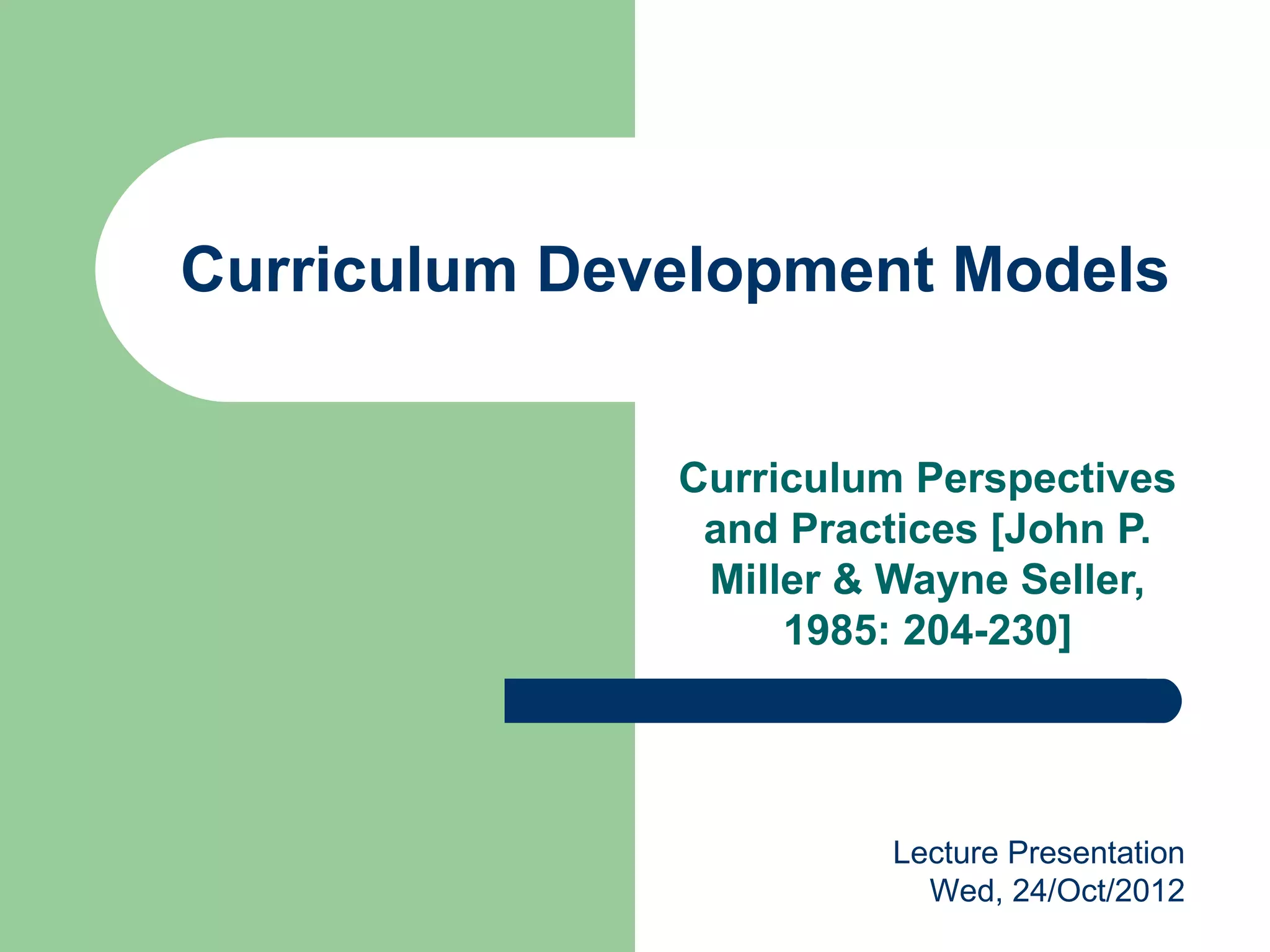 Tyler s model_of_curriculum_development | PPT