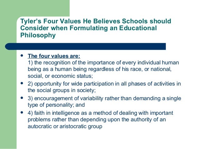 Ralph Tyler Model Of Curriculum Development
