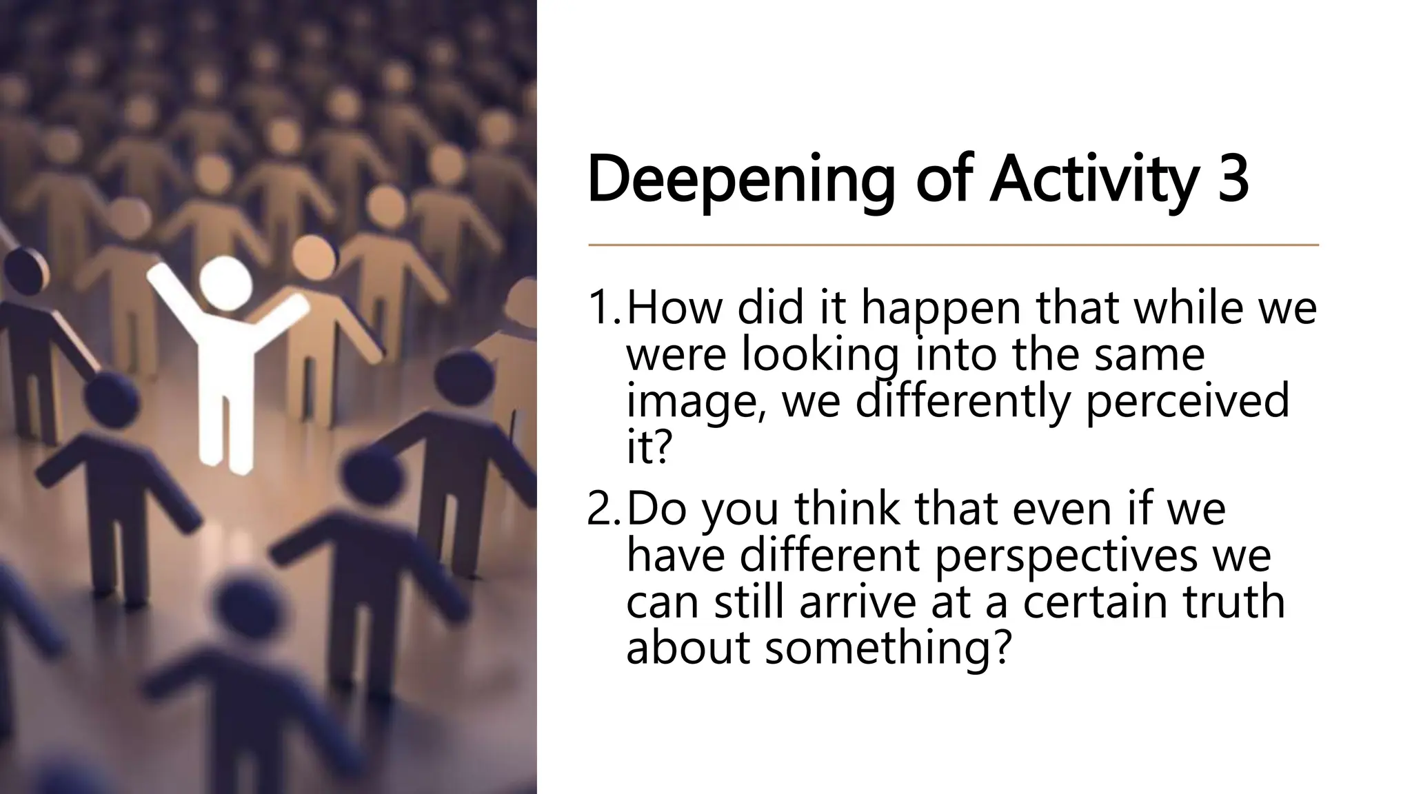 Lesson 1: Doing Philosophy: Distinguishing Holistic Perspective from a ...