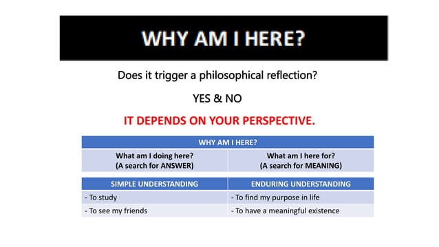 Lesson 1: Doing Philosophy: Distinguishing Holistic Perspective from a ...