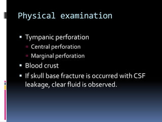 Tympanic membrane perforation | PPTX