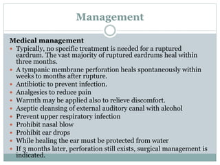Ruptured Tympanic Membrane Trauma